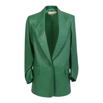 Blanca Vita Femme, Vestes, Vert, Taille: 36 FR Veste verte avec finition brillante