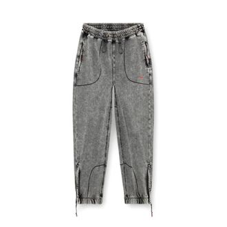 Diesel Graue Sportliche Sweatpants mit Rei&szlig;verschlussdetails - - Trousers - Herren - Grau - L