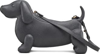 Thom Browne sac port&eacute; &eacute;paule Hector en cuir grain&eacute; - Gris