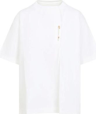 Carven Femme, Tops, Blanc, Taille: 40 FR Kilt Pin T-shirt