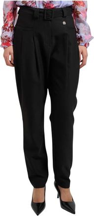 Fracomina Femme, Pantalons, Noir, Taille: 40 FR Pantalon Carotte en Punto Milano