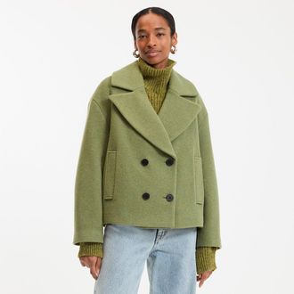 La Redoute Collections Caban Court Fermeture Boutonn&eacute;e Plein Hiver