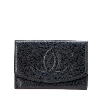 Chanel Portefeuille Pre-owned en cuir caviar - Femme - Pre-owned - Noir - Taille: ONE Size
