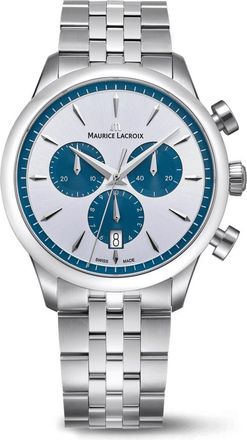 Maurice Lacroix 1975 Quartz Chronograph Blau/Silber 40MM Herrenuhr 751038-SS002-131-1