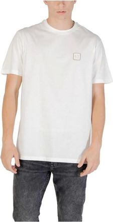 A|X Armani Exchange Homme, Tops, Blanc, Taille: S Cotton Crew Neck T-Shirt