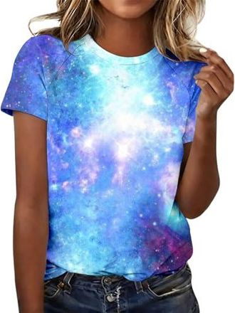 Generic Tee Shirt Femme Sport &Eacute;t&eacute; &Agrave; Manches Courtes Basic Haut Tshirt D&eacute;t&eacute; Occasionnelles Loose Vetement &Agrave; La Mode Manches Courtes Chemisiers Chic Et Elegant 