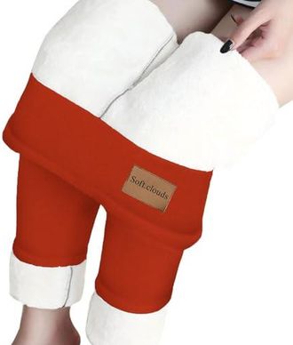 Generic Legging &eacute;pais doubl&eacute; en polaire taille haute pour femme - Pantalon chaud dhiver super doux, extensible et confortable pour les activit&eacute;s de plein air 