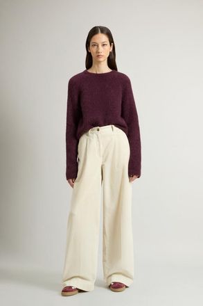 Woolrich Damen Wide-Leg-Hose aus Cord Weiß Größe 25