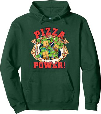 Teenage Mutant Ninja Turtles Group Classic Pizza Power Logo Pullover Hoodie