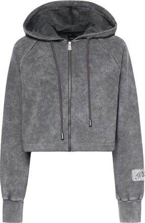 Pinko Pinko, Femme, Sweatshirts et sweats &agrave; capuche, Gris, Taille: 36 FR Sweat &agrave; capuche zipp&eacute;