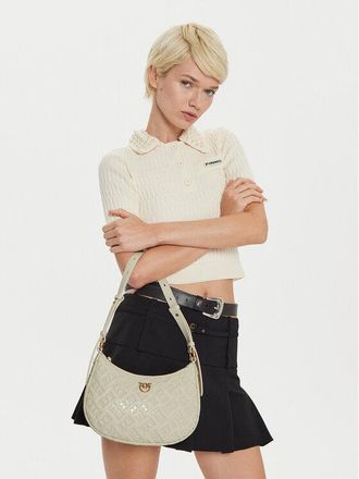 Pinko Handtasche Half Moon Mini Fl AI 24-25 PLTT 102790 A1YB Creme