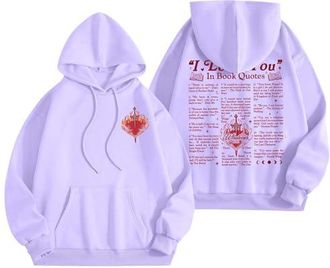 Generic Sweat &agrave; capuche &agrave; manches longues pour la Saint-Valentin 2026 pour femme (2), violet, XXL