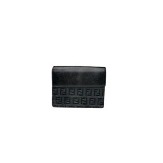 Fendi Portefeuille en coton Pre-owned - Femme - Pre-owned - Noir - Taille: ONE Size