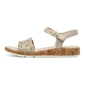 Tamaris Femme, Chaussures, Beige, Taille: 39 EU Sandale &agrave; talon en cuir