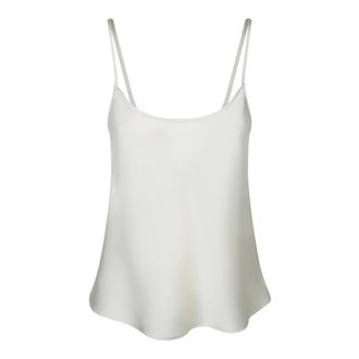 Blanca Vita Femme, Tops, Blanc, Taille: 42 FR D&eacute;bardeur en satin blanc
