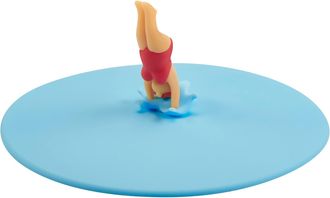 Lurch 210891 Mein Deckel Splash Girls Monika Mut Glasabdeckung aus Premium-Platin-Silikon Ø10,5cm, Blau