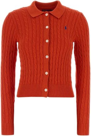 Polo Ralph Lauren Femme, Pulls, Rouge, Taille: 42 FR Cotton Cardigan