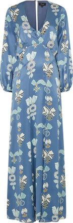 Temperley London Reina Kleid mit Schmuck-Print - Blau