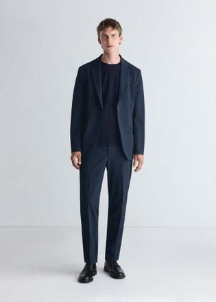 Mango Veste thermor&eacute;gulatrice slim-fit bleu - Homme - 46 - MANGO MAN
