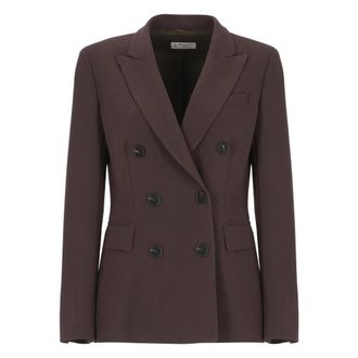Alberto Biani Zweireihiger Blazer - - Jackets - Damen - Braun - M