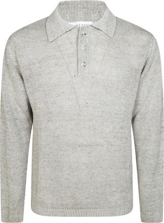 Daniele Fiesoli Homme, Tops, Gris, Taille: S Polo ML Misto Lino Over