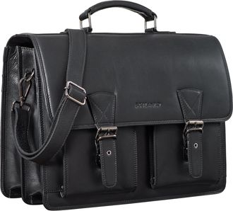 STILORD Jeffrey Lehrertasche Aktentasche Leder Große Vintage Ledertasche zum Umhängen 15.6 Zoll Laptop Tasche für Schule Uni Business Trolley Aufsteckbar Farb