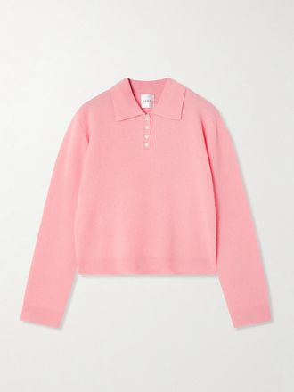Leset Pull Façon Polo En Laine Jesse - Rose