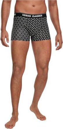 Urban Classics Boxer Shorts 3-Pack sous-vêtement, Branding AOP/Black/Charcoal, XL (Lot de 3) Homme