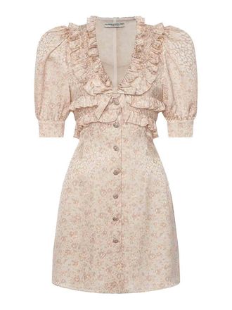 Alessandra Rich Robe Courte - Blanc