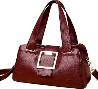 Generic Sac &agrave; bandouli&egrave;re de grande capacit&eacute; souple multi-usage femme sac &agrave; main sacs &agrave; bandouli&egrave;re hommes grand pour classeurs, rouge, taille unique