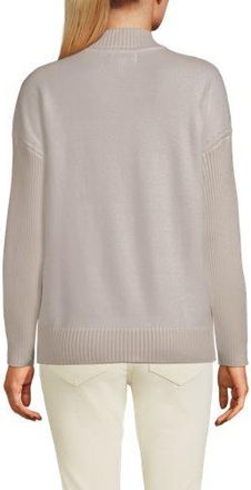 Lands End Stehkragenpullover Silk Touch, Damen, Größe:36-38 regular, Weiß, Polyester/Nylon/Viskose, by Lands End