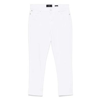 7 For All Mankind Wei&szlig;e Josefina Soleil Denim Hose - - Jeans - Damen - Wei&szlig; - W26