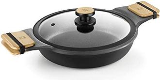 Bra Market | Niedriger Kochtopf 28 cm, Aluminiumguss mit Antihaftbeschichtung, PFOA-frei, für alle Herdarten einschließlich Induktion geeignet