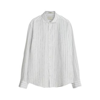 GANT Homme, Chemises, Blanc, Taille: XL Chemise Ray&eacute;e en Lin
