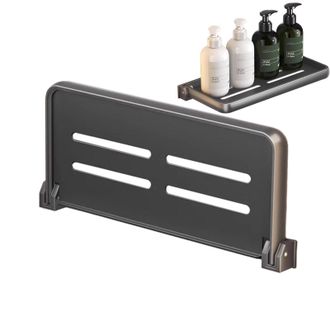 Generico Schwebendes Duschregal, platzsparend, platzsparend, aus Aluminium, f&uuml;r Wohnmobil, kleines klappbares