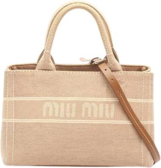 Miu Miu Damen, Pre-Owned, Beige, ONE SIZEGr&ouml;&szlig;e