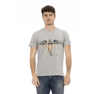 Trussardi Casual T-Shirt mit Rundhalsausschnitt - - Tops - Herren - Grau - M
