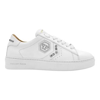 Philipp Plein Femme, Chaussures, Blanc, Taille: 41 EU Arrow Force Lo-Top Baskets