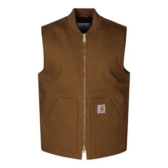 Carhartt Work in Progress Gepolsterte Weste mit K&auml;ngurutasche - - Jackets - Herren - Braun - M
