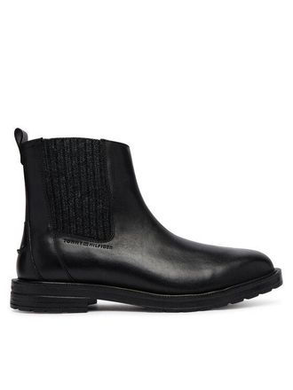 Tommy Hilfiger Stiefeletten Cleated Hilfiger Brush Wl Chel FM0FM06080 Schwarz