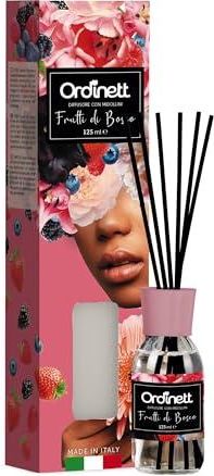 Ordinett Raumduft Diffuser mit Midollini | Beeren | 125 ml | Intensives und anhaltendes Aroma | einsetzbar in jedem Raum