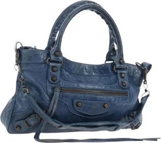 Balenciaga Sac &agrave; main vintage Pre-owned - Femme - Pre-owned - Bleu - Taille: ONE Size