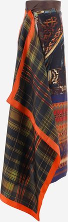 Dries Van Noten Womens Silk Scarf Multicolour Scarfs