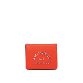 Karl Lagerfeld RSG Kleines Bifold Portemonnaie aus Metall - - Accessories - Damen - Rot - ONE SIZE