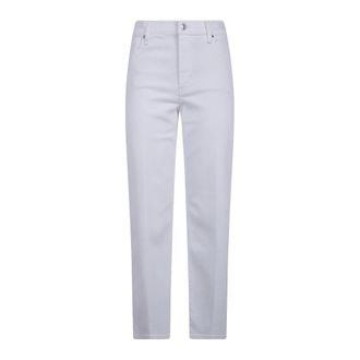Frame Denim Le Italien Jean Droit Taille Haute - Femme - Jeans - Blanc - Taille: W28