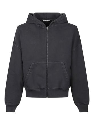 Palm Angels Hoodie mit Reißverschluss - Schwarz