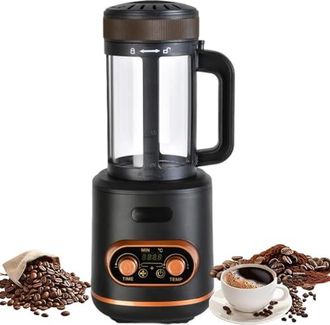 Generic Machine &agrave; Torr&eacute;fier le Caf&eacute; 2400W, Torr&eacute;facteur &agrave; Air Chaud 300g avec Minuterie & Temp&eacute;rature R&eacute;glable, Refroidissement Automatique, Chambre en Verre 