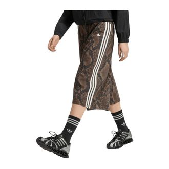 adidas Femme, Sport, Brun, Taille: W28 L32 Shorts Bermuda imprim&eacute; serpent en jean