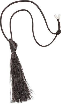 Alysi Femme, Accessoires, Brun, Taille: ONE Size Long Fringed Necklace