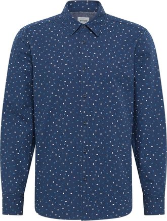 Mustang Jeans Herren Style Elmore Hemd, 2411-AOP on Dark Blue 12546, XL